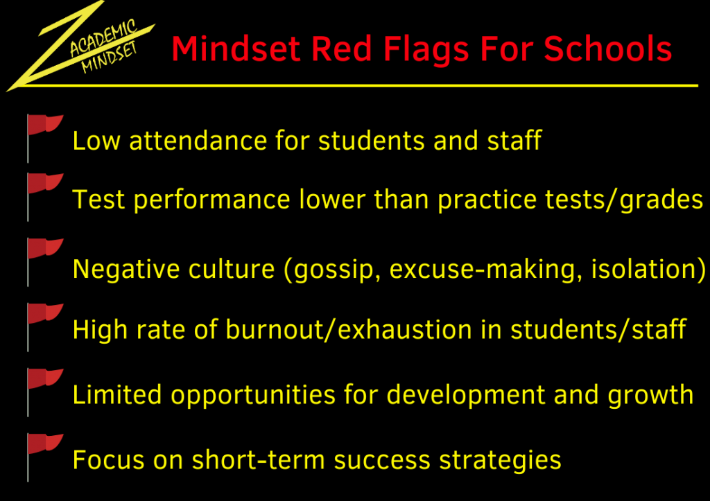 The Big 6 Mindset Red Flags for Schools! – Z-Winning Mindset