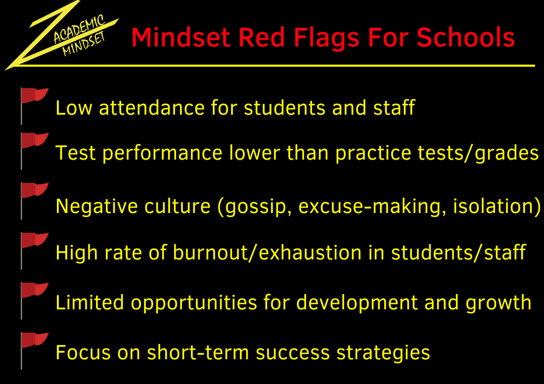 The Big 6 Mindset Red Flags for Schools! – Z-Winning Mindset
